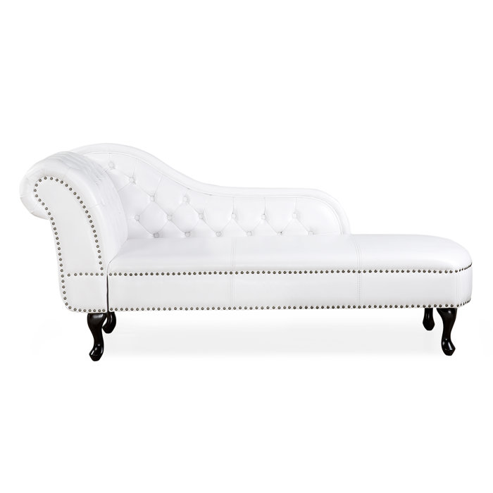ClassicLiving Channahon Vegan Leather Chaise Lounge & Reviews | Wayfair ...