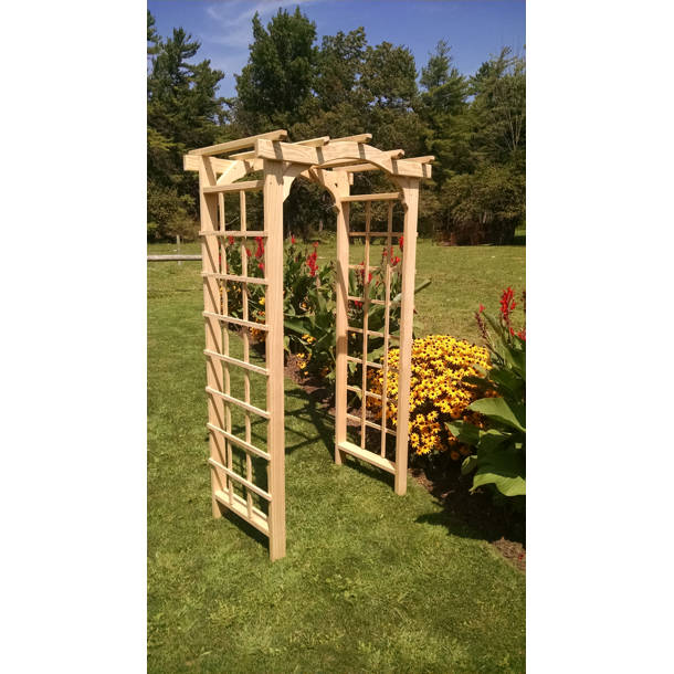 A&L Furniture Pressure Treated Pine Arbors 60'' W x 26'' D Solid Wood ...