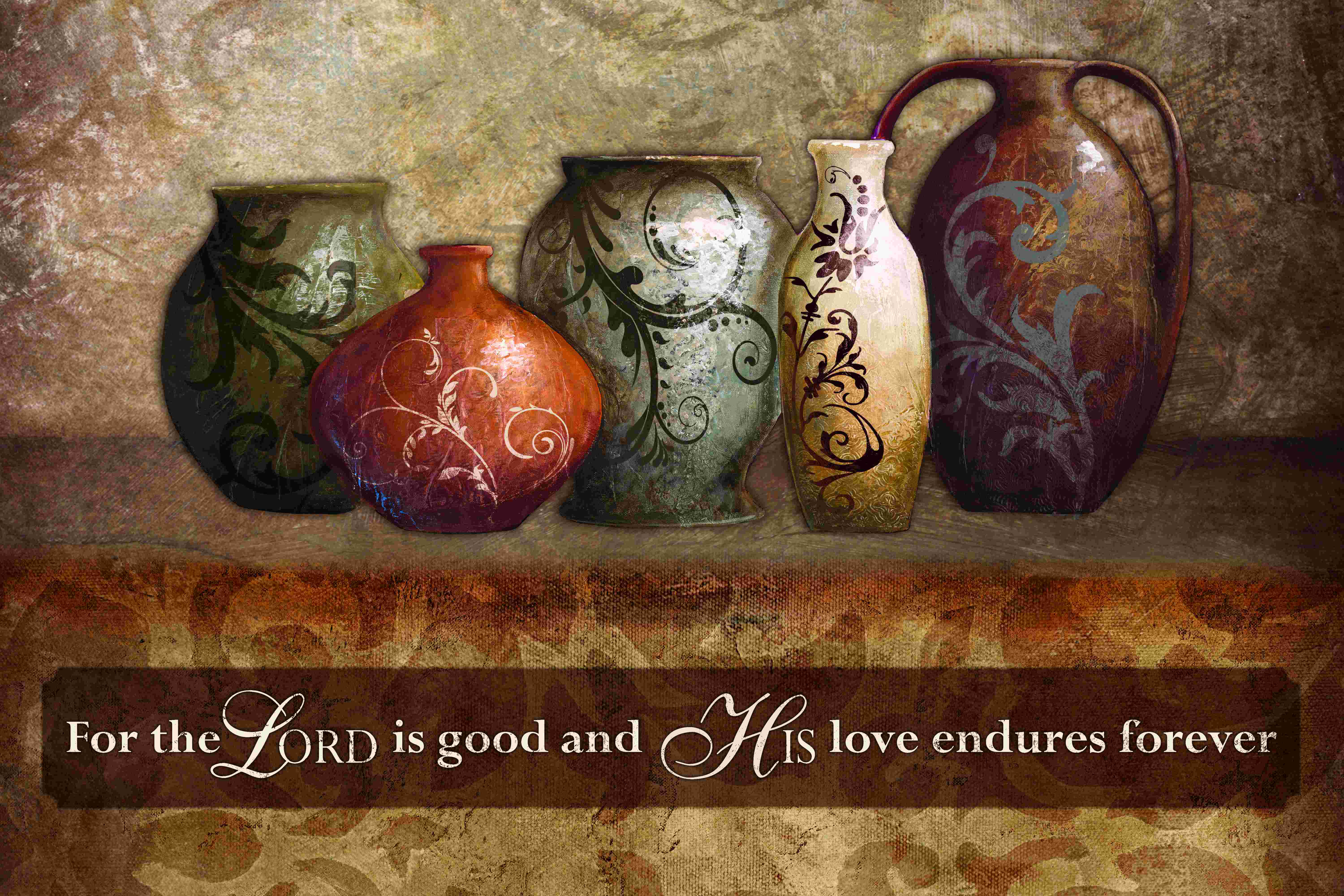 Trinx Religious Pottery - Wrapped Canvas Graphic Art | Wayfair