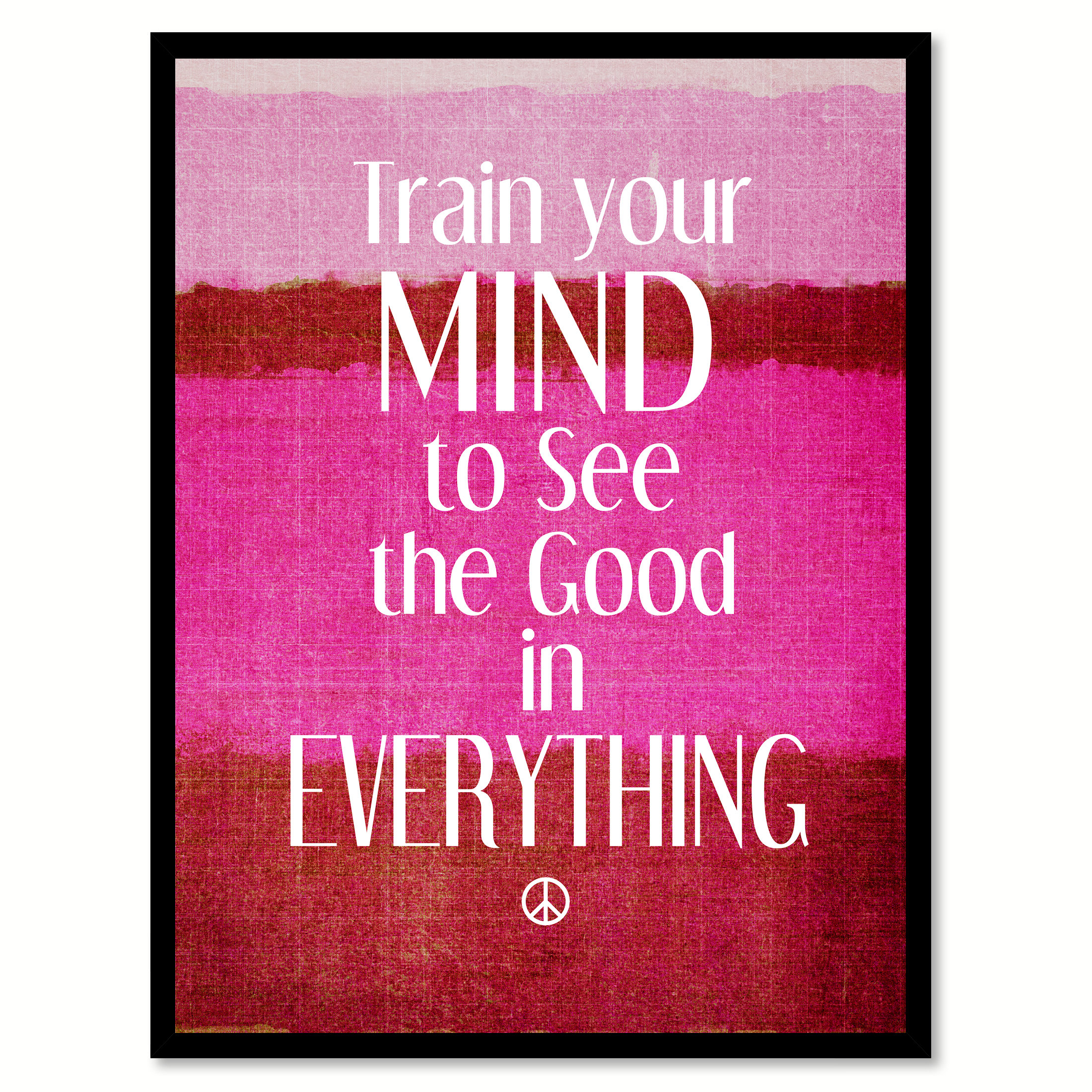 Trinx Train Your Mind Inspirational, Canvas, Picture Frame, 22X29 | Wayfair