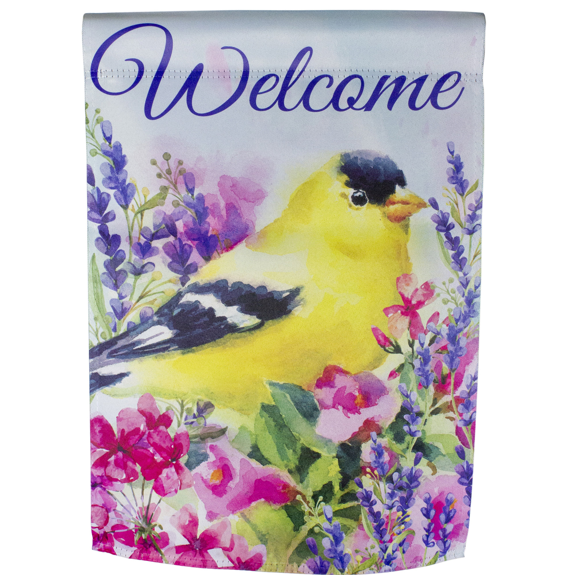 Northlight Seasonal Welcome Yellow Finch Spring Outdoor Flag | Wayfair