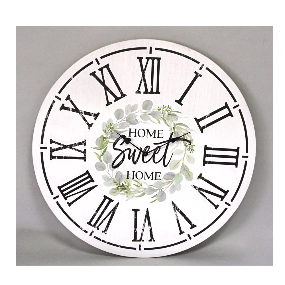Gracie Oaks Home Sweet Home MDF Clock | Wayfair