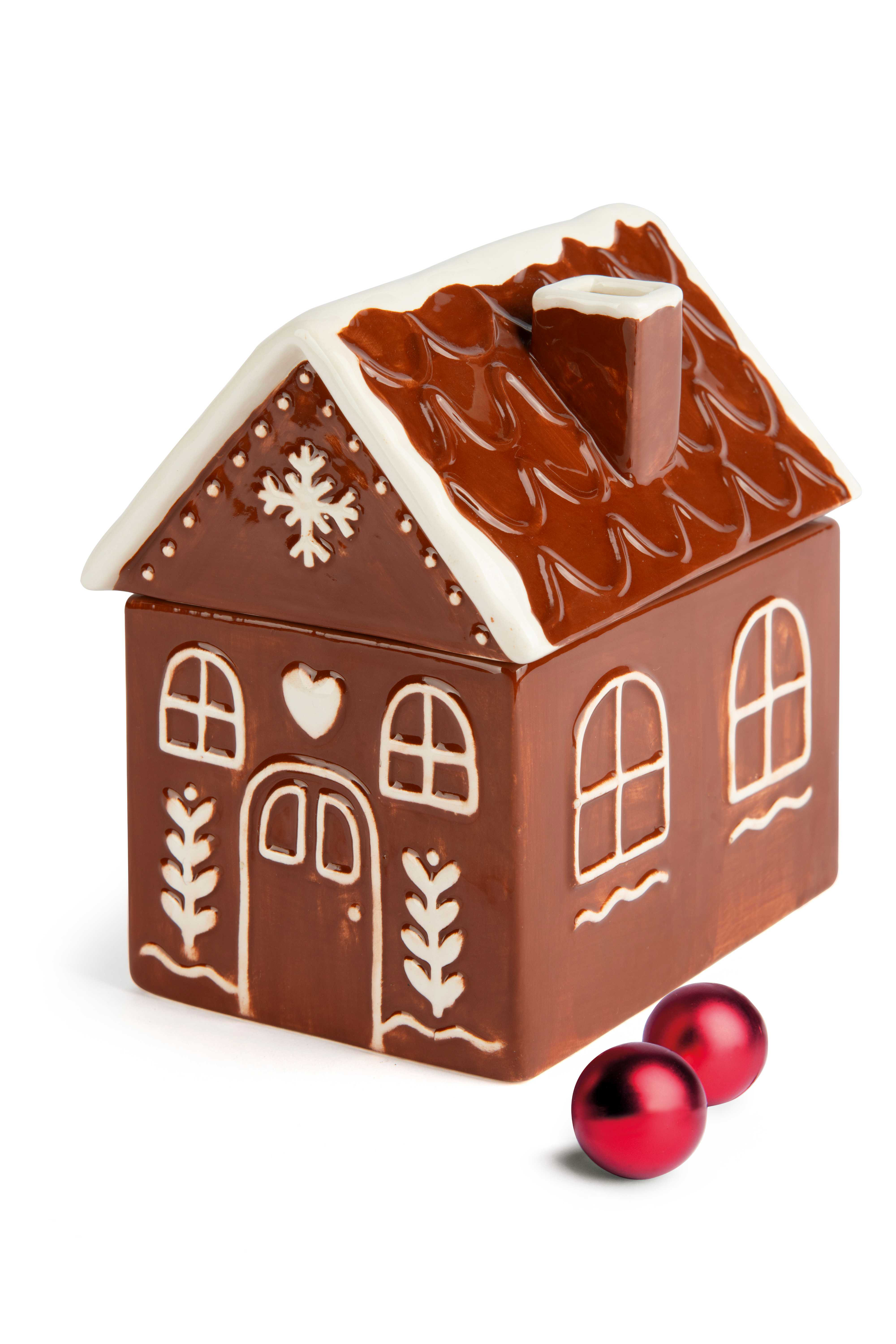 Excelsa house shape biscuit jar Wonderful Ginger ceramic multicolor ...