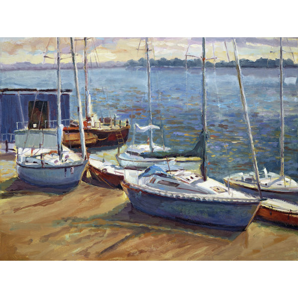 Longshore Tides Boat of Borge - Artist Enhanced Canvas Print | Wayfair
