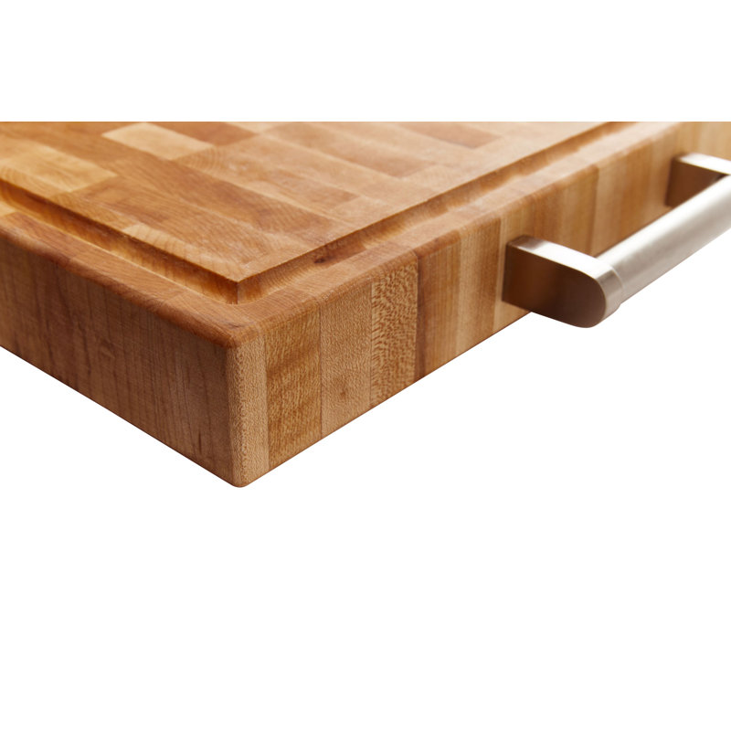 Labell Canadian Maple Butcher Block Cutting Board with Juice Groove ...