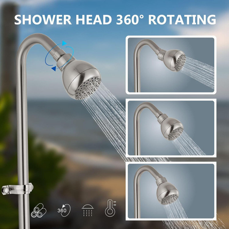Novond Portable Brass Mix Valve Hanging Shower Outdoor Shower and ...