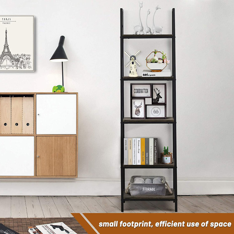 JOMEED 72" H x 20" W Wood Ladder Bookcase | Wayfair