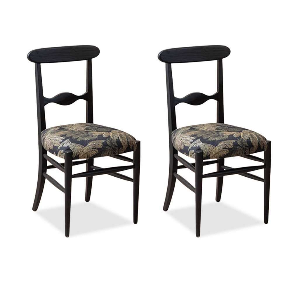 Corrigan Studio® 17.72" Black Solid back side Chair(Set of 2) | Wayfair