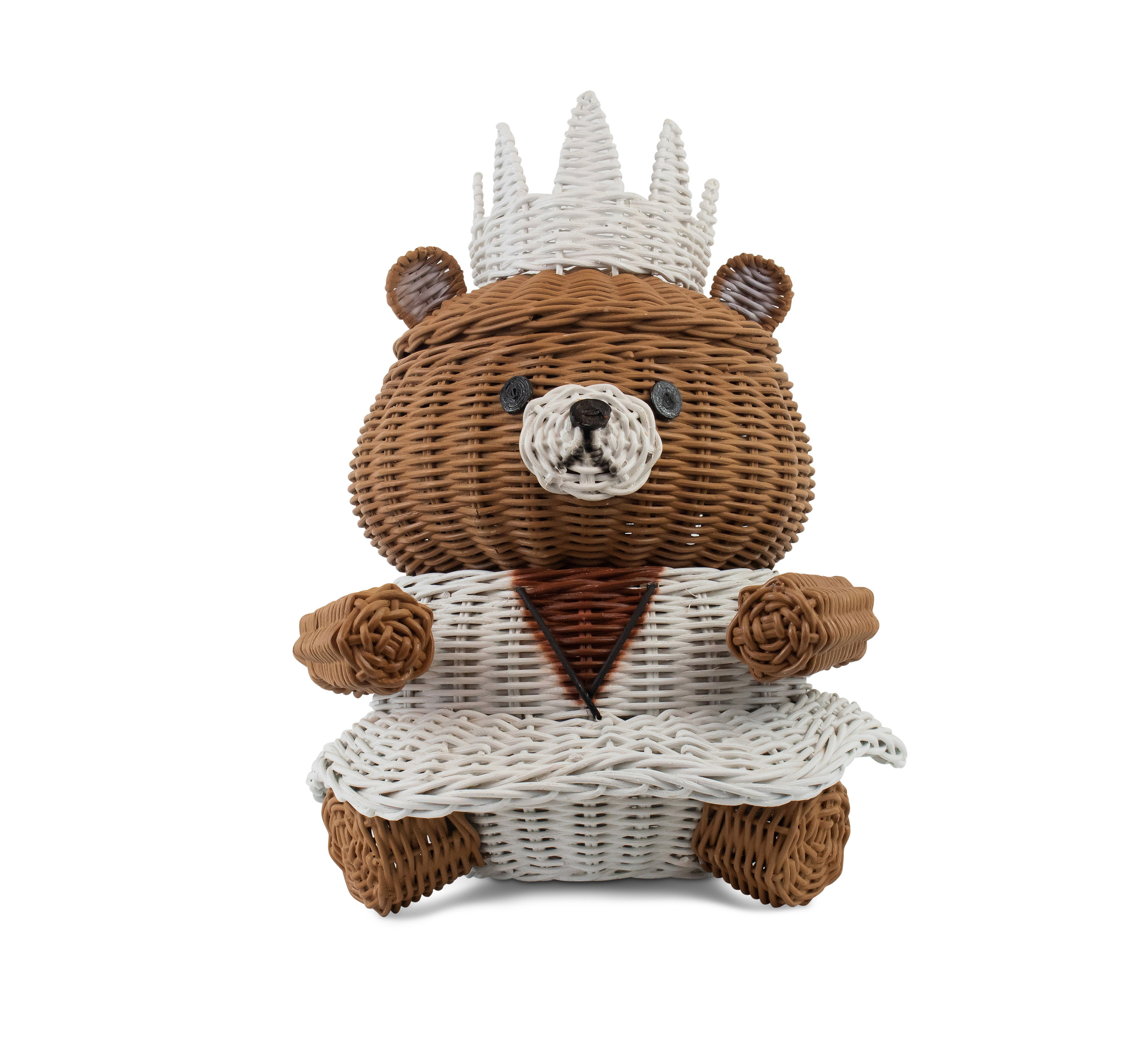 Bayou Breeze Antria Hand Woven Princess Bear Rattan Storage Basket ...