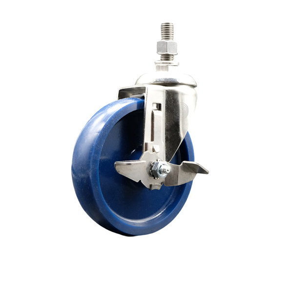 Service Caster 316SS Solid Polyurethane Swivel Threaded Stem Caster ...