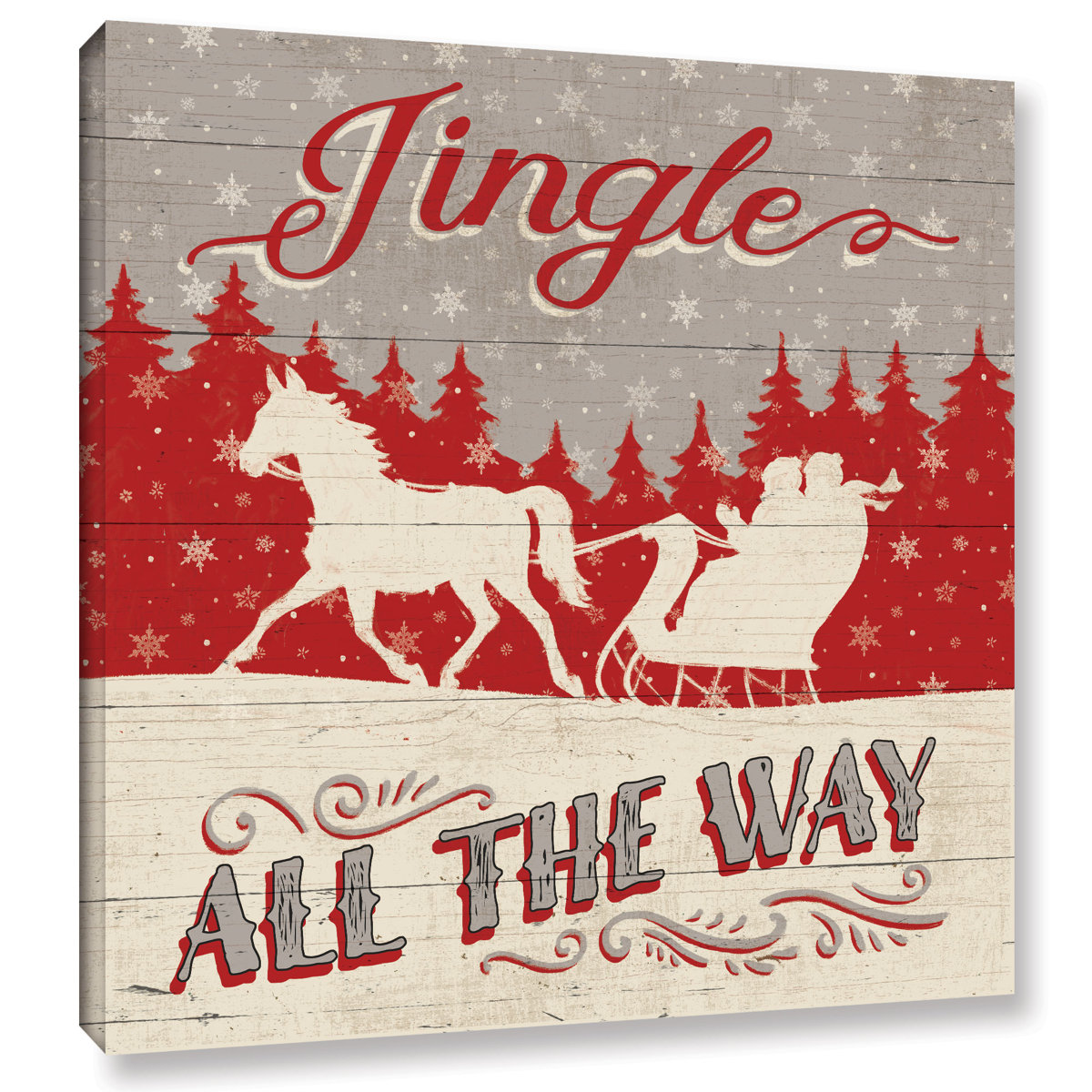 The Holiday Aisle® Holiday in the Woods - Wrapped Canvas Print ...