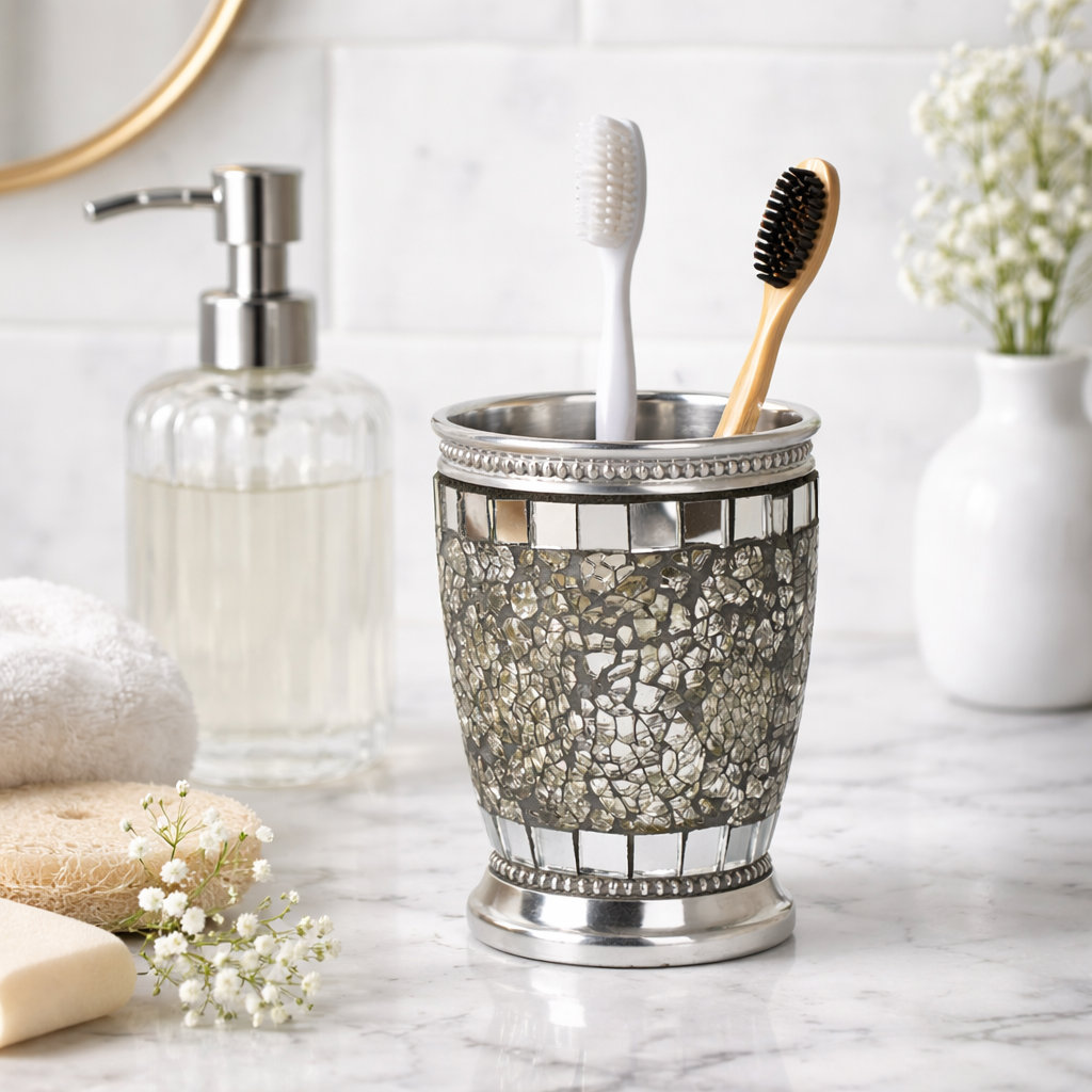 Mercer41 Bathroom Tumbler Cup | Decorative Rinse Cup,Drinking Glass ...