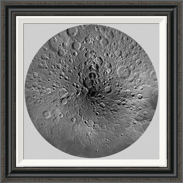 Global Gallery " Unmarked Map Of The Moon, North Pole " by United ...