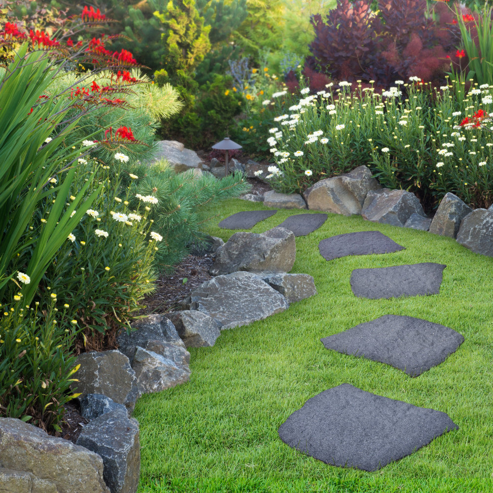 Multy Home Garden Central 18" x 18" Natural Rock Stepping Stones in ...