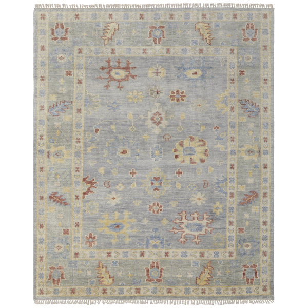 Feizy Mykenna Wool Floral Area Rug Blue | Perigold