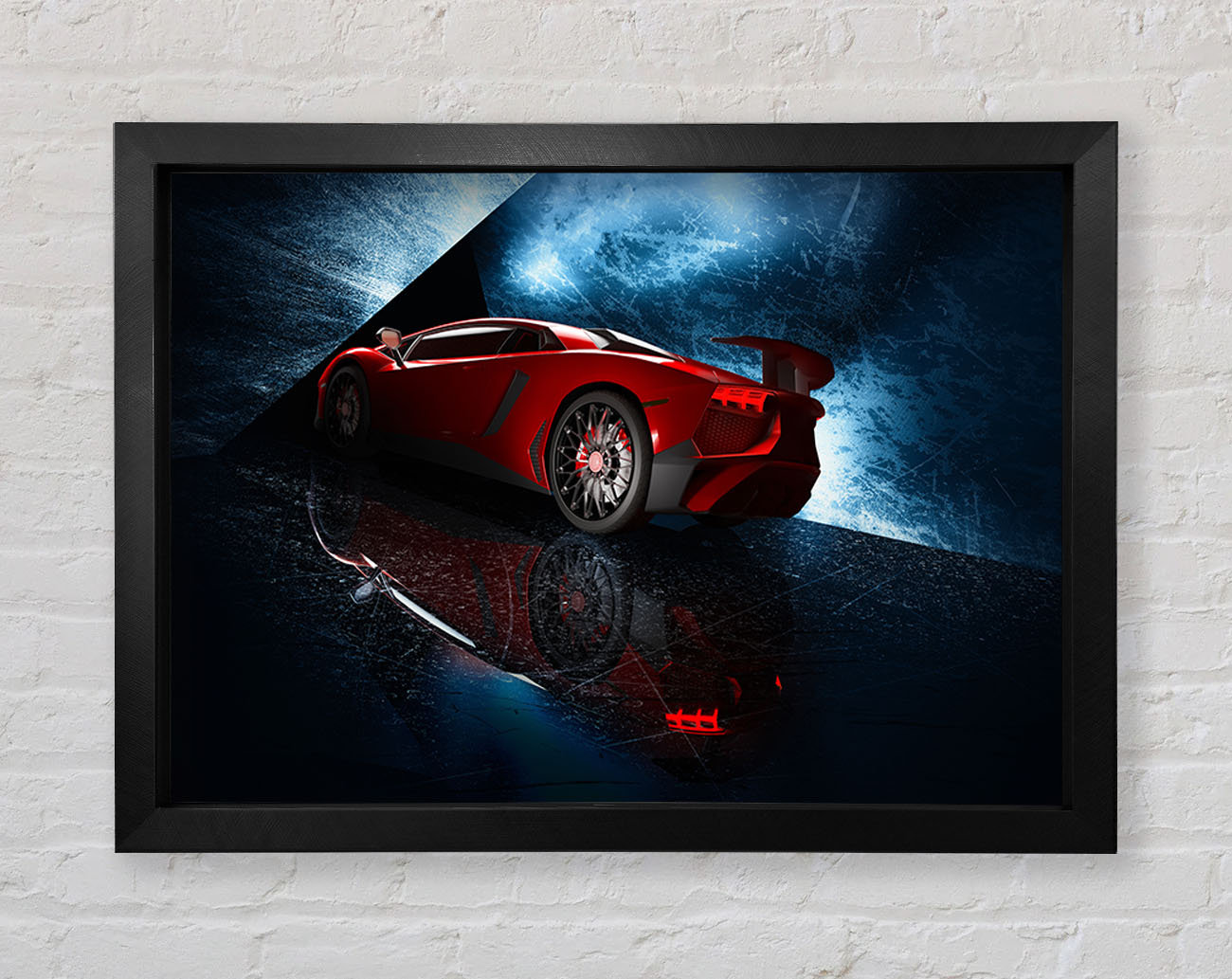 Bright Star Red Supercar Stanced - Single Picture Frame Art Prints ...