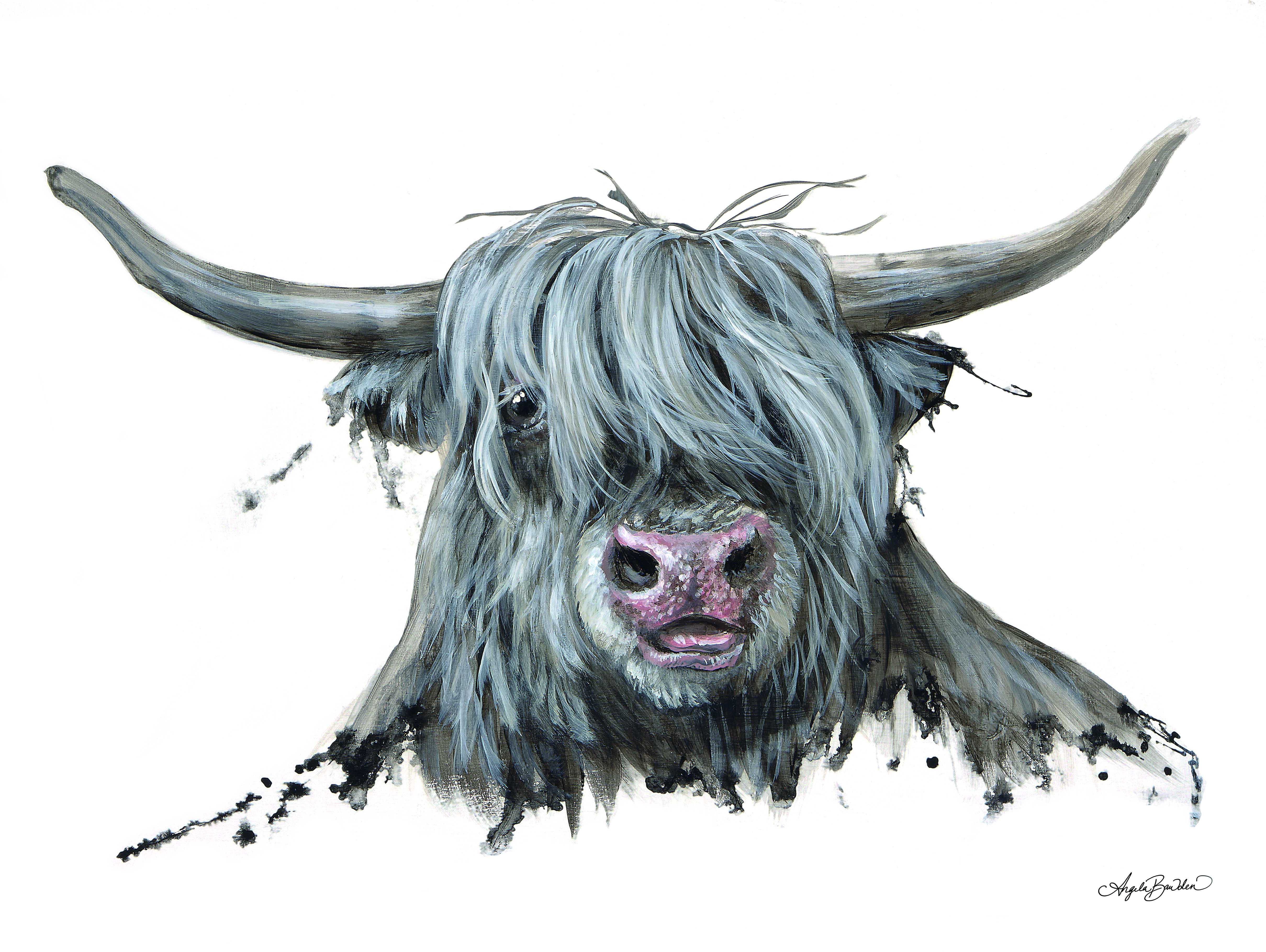 Union Rustic Lucy The Highland Cow On Canvas by Angela Bawden Print ...