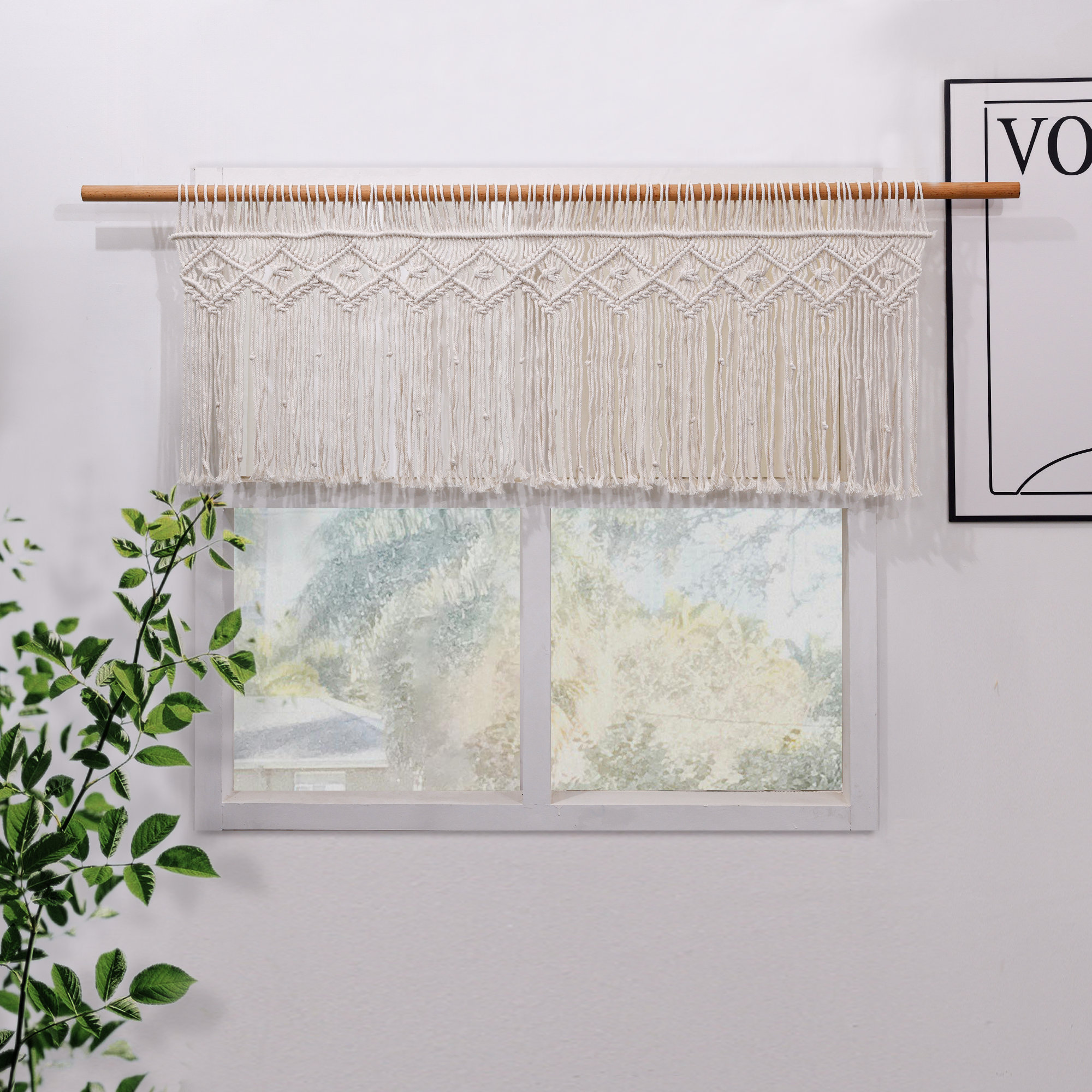 Union Rustic Cotton Diamond Chevron Window Valance 52"W x 22"L | Wayfair