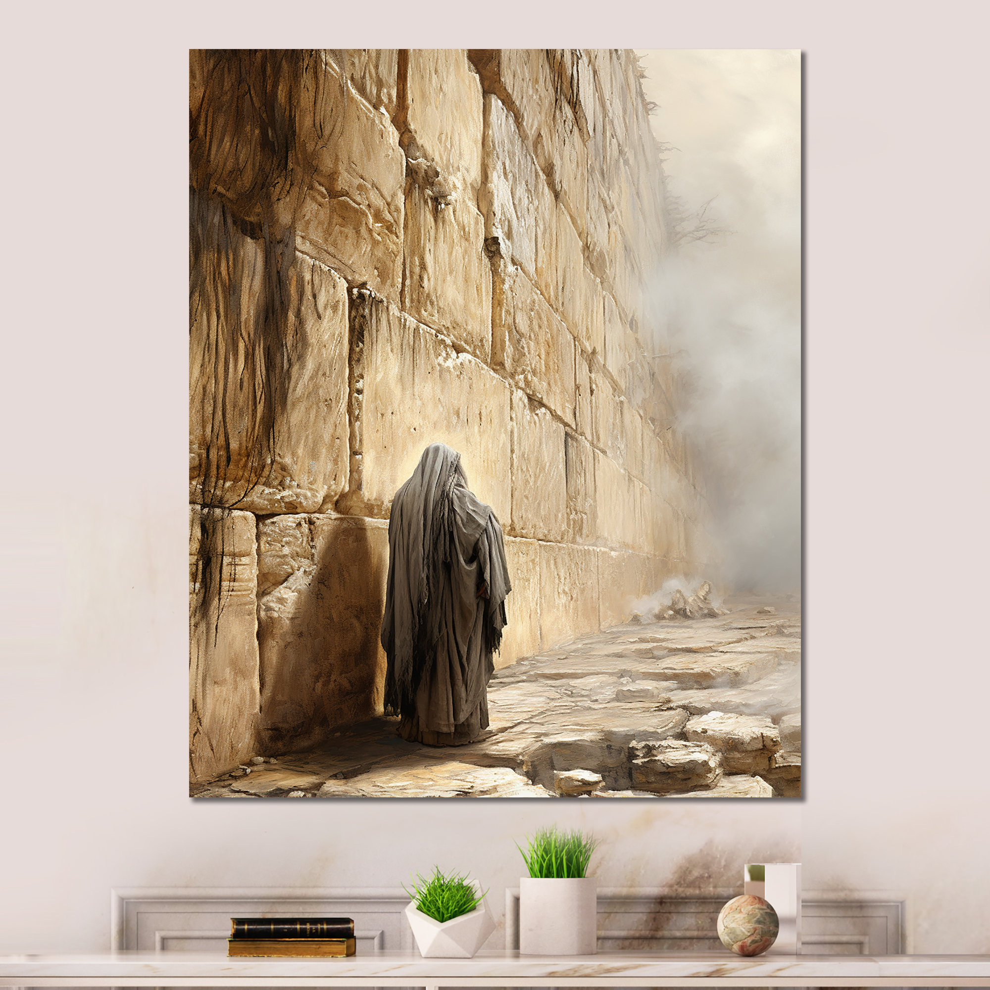 Red Barrel Studio® " Judaism Wailing Stone Wall Wonder " on Metal | Wayfair