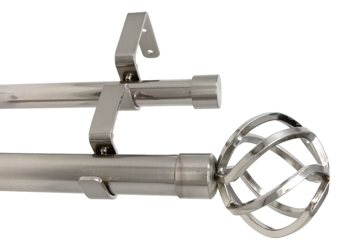 Charlton Home Cottrill Drapery Window Double Curtain Rod & Reviews ...