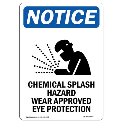SignMission Chemical Splash Hazard Sign | Wayfair