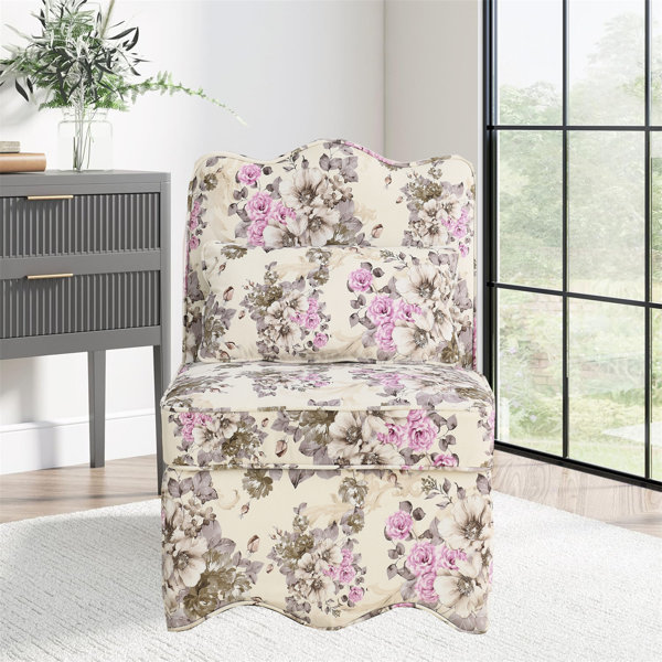 Lark Manor™ Armless Accent Chair With Floral Pattern Slipper Side Chair ...