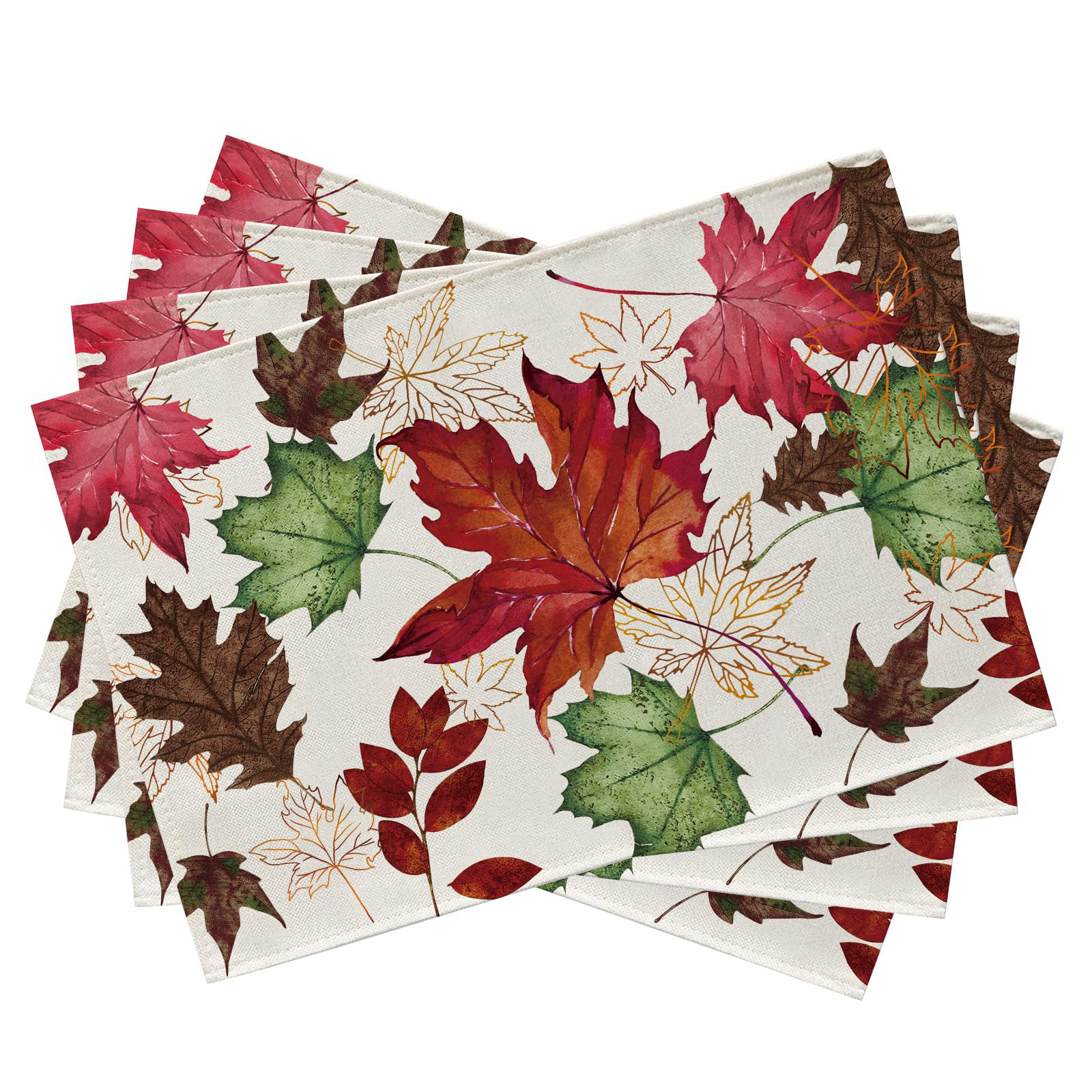 The Holiday Aisle® Fall Maple Leaf Placemats Set of 4 | Wayfair