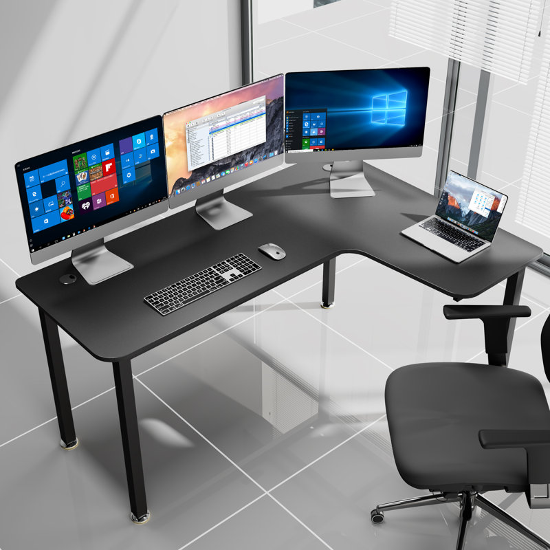 Wade Logan® Adetomiwa 60'' L Shape Gaming Computer Desk With Free Large ...