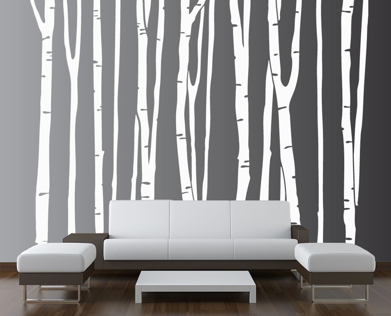 Innovative Stencils Birch Tree Forest Kids Wall Decal & Reviews | Wayfair
