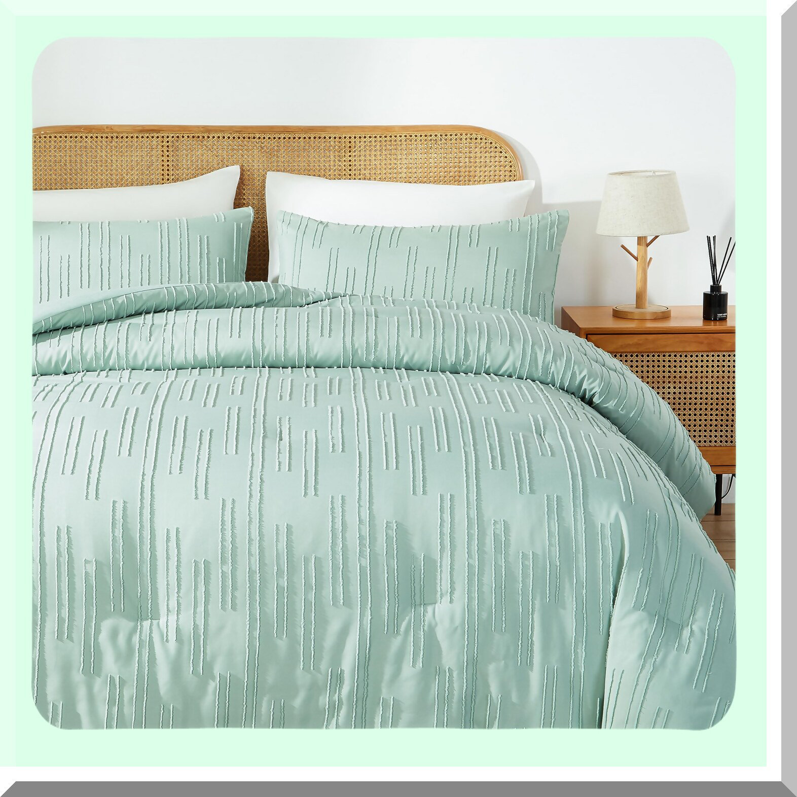 Orren Ellis Green Meadow Bliss Comforter Set - Farmhouse Boho Bedding ...