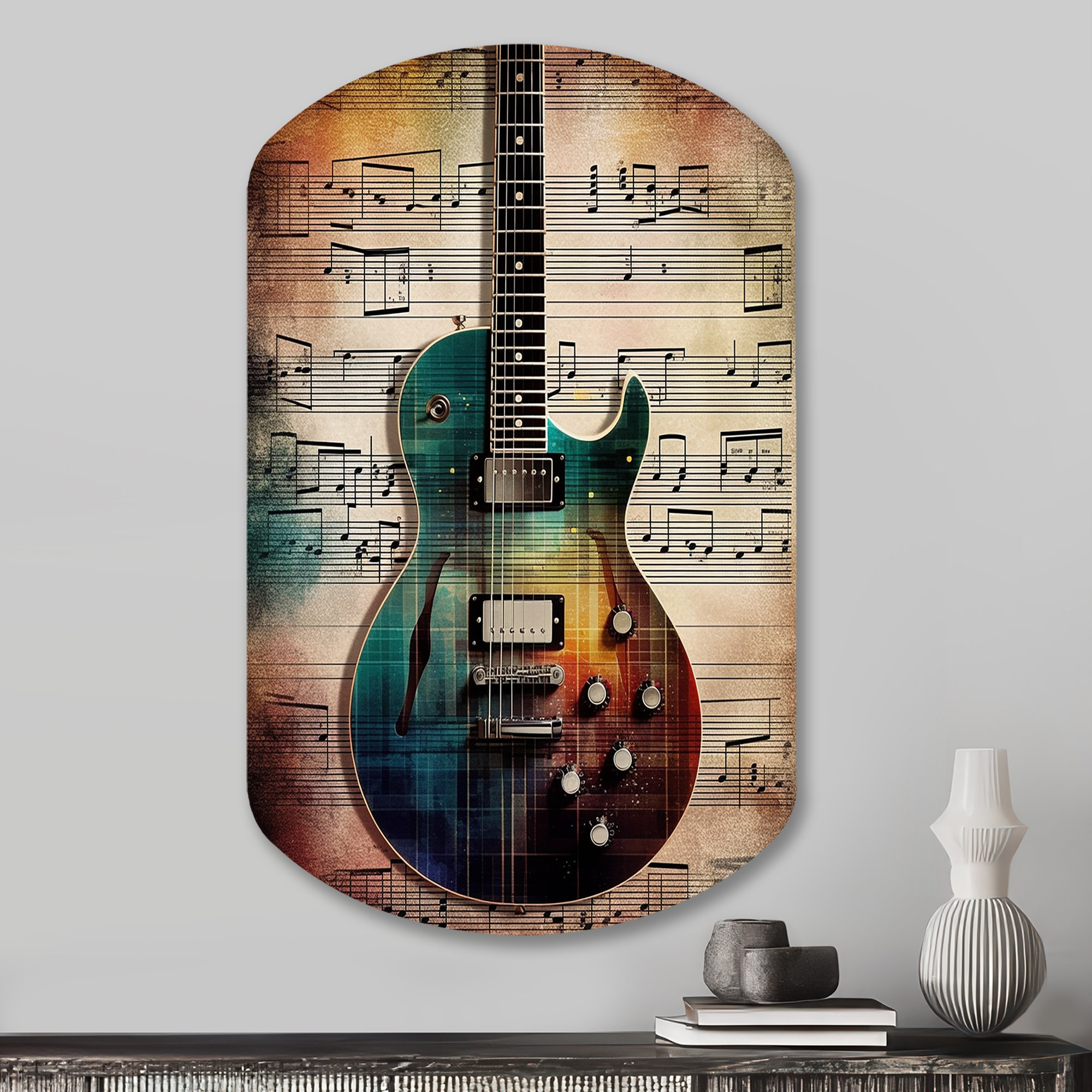 Design Art Playing To The Melody - Music Cylinder Shape Irregular Metal ...