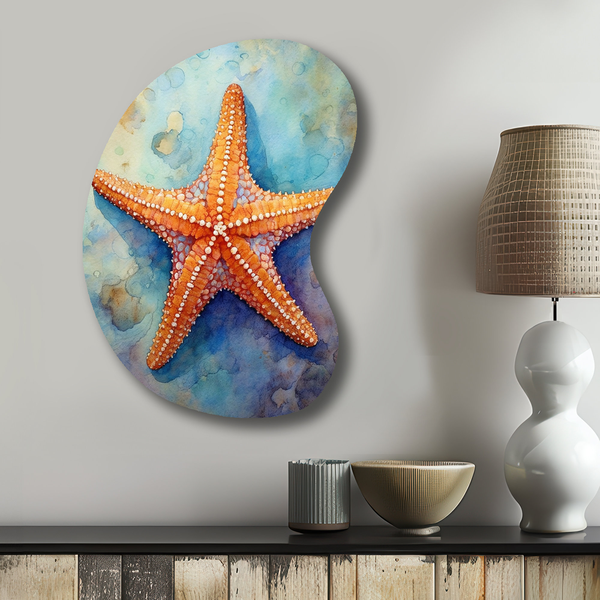 Design Art Spiny Starfish II - Starfish Boom Shape Asymmetric Metal ...