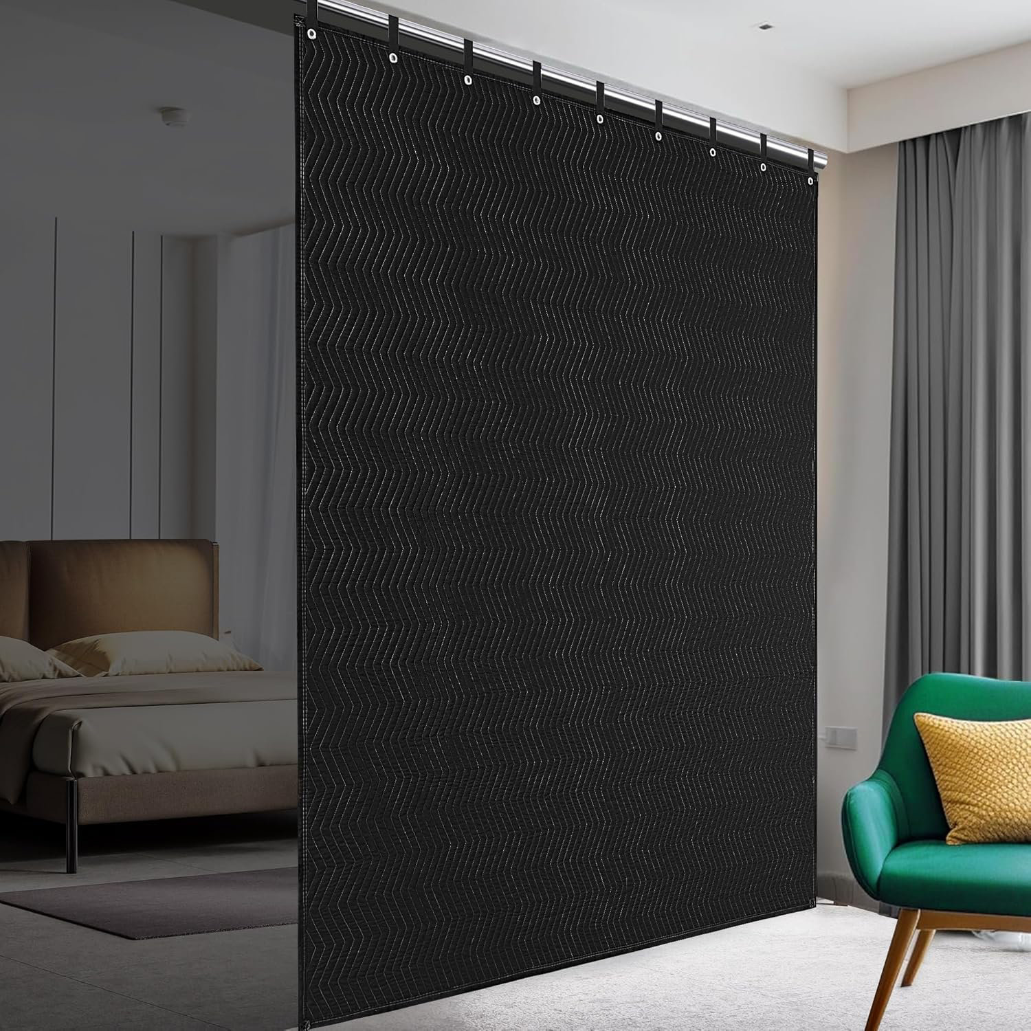 Wrought Studio™ Sound Proof Curtains, Extra Thick Room Divider For ...