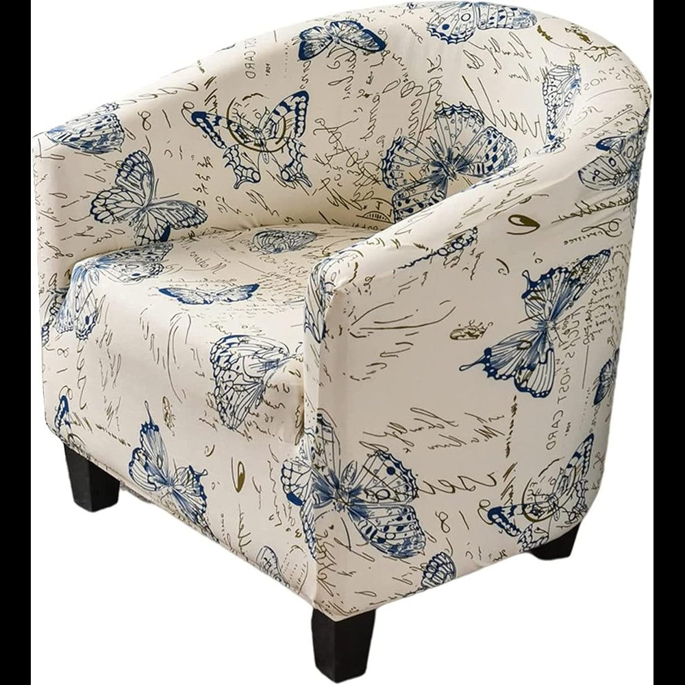 One Allium Way® Club Chair Slipcover Tub Chair Cover Stretch Armchair ...