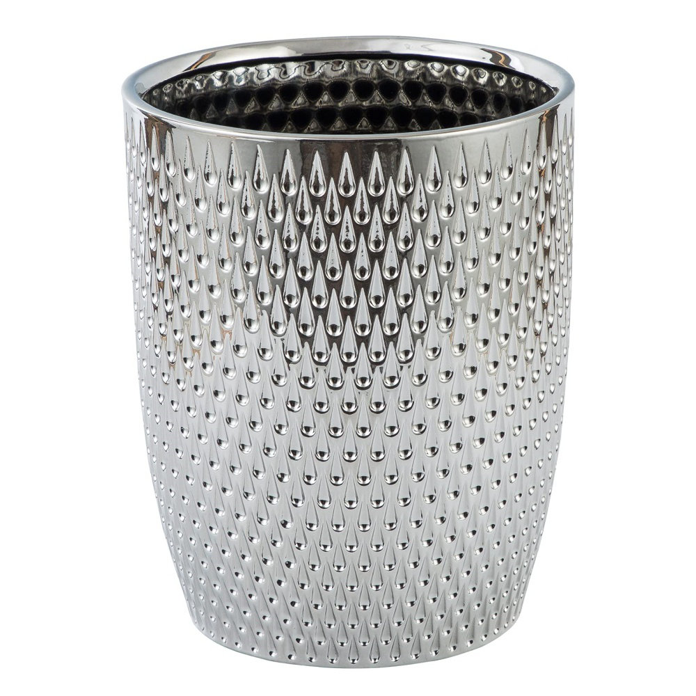MAZITOL Modern gold small trash can, durable ceramic - round | Wayfair