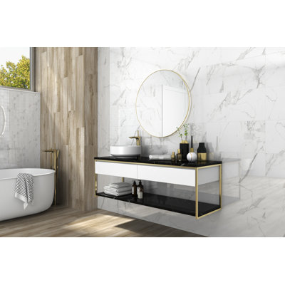 Tile Market Palatina 12" x 24" Porcelain Marble Look Wall & Floor Tile ...