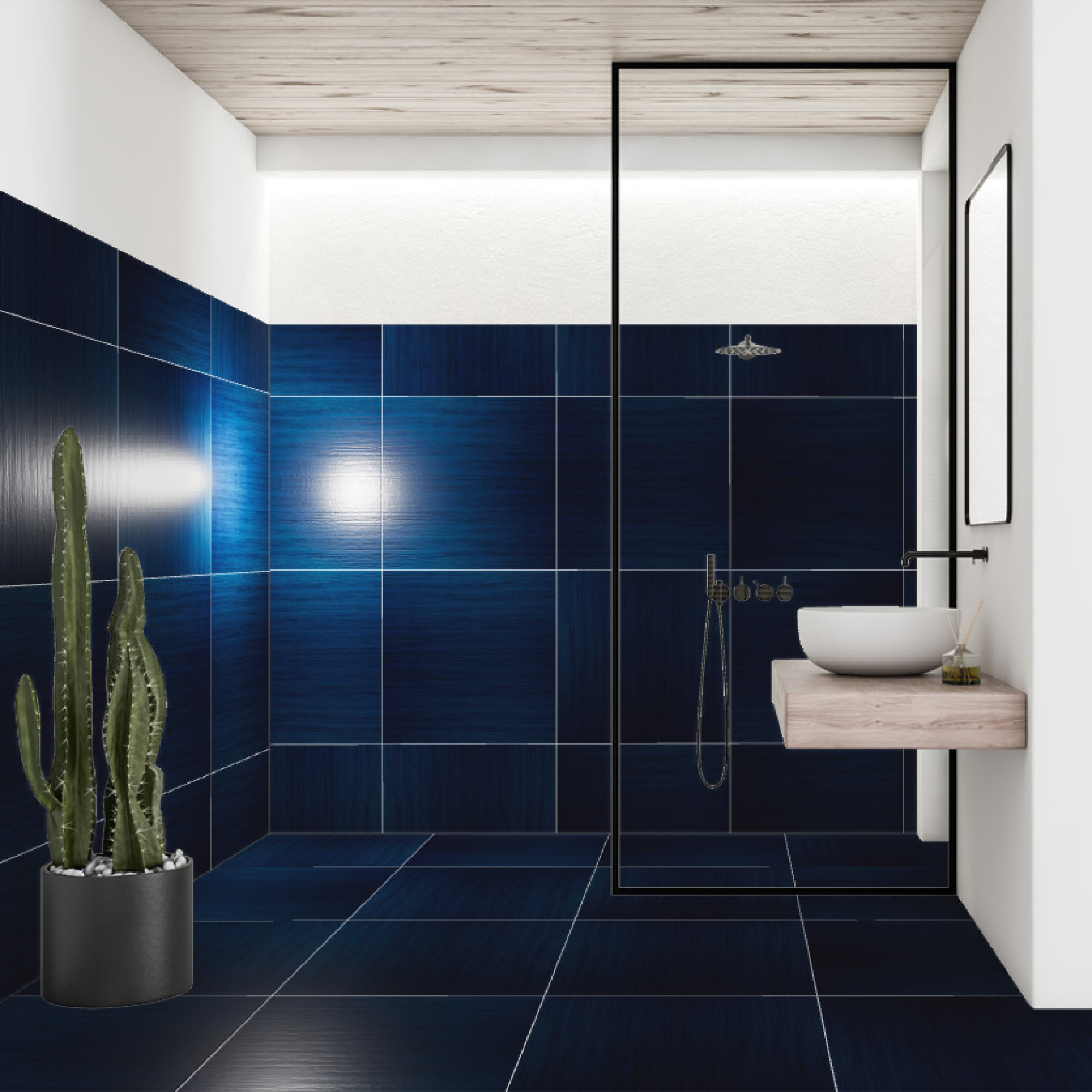 Pixl Refinery Semi-Polished 24'' W x 24'' L Porcelain Singular Tile ...