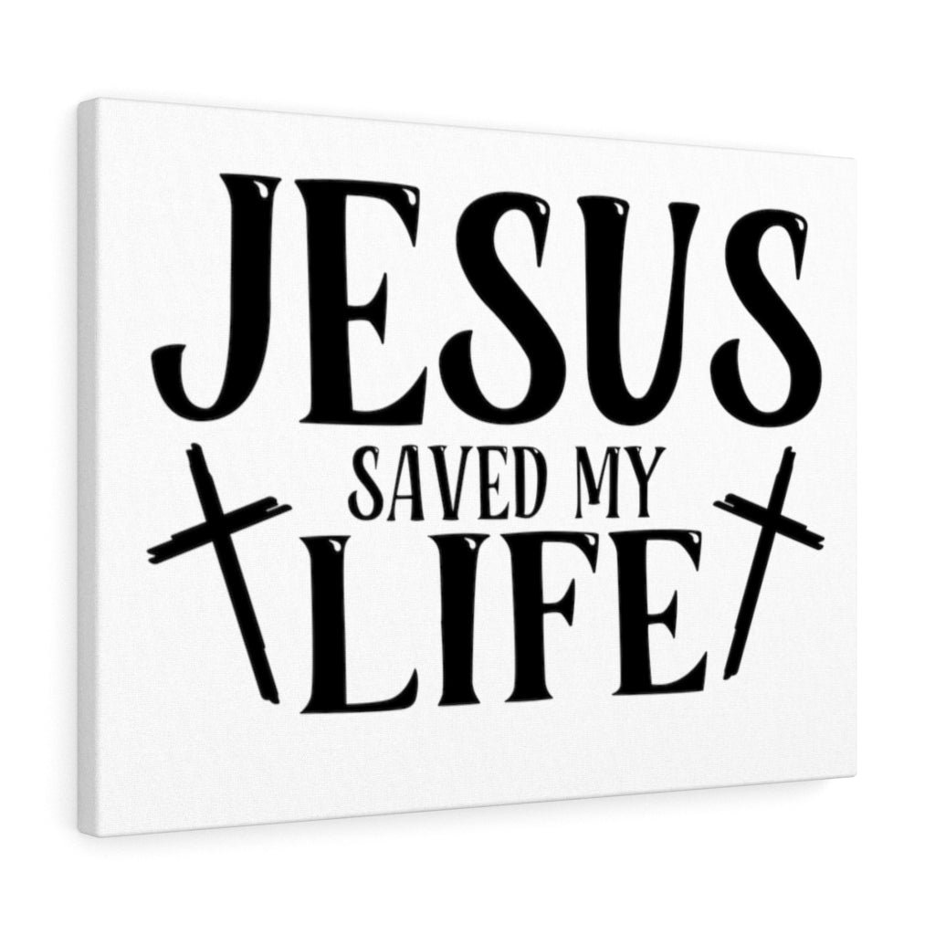 Blue Elephant Jesus Saved My Life Cross White - Wrapped Canvas ...