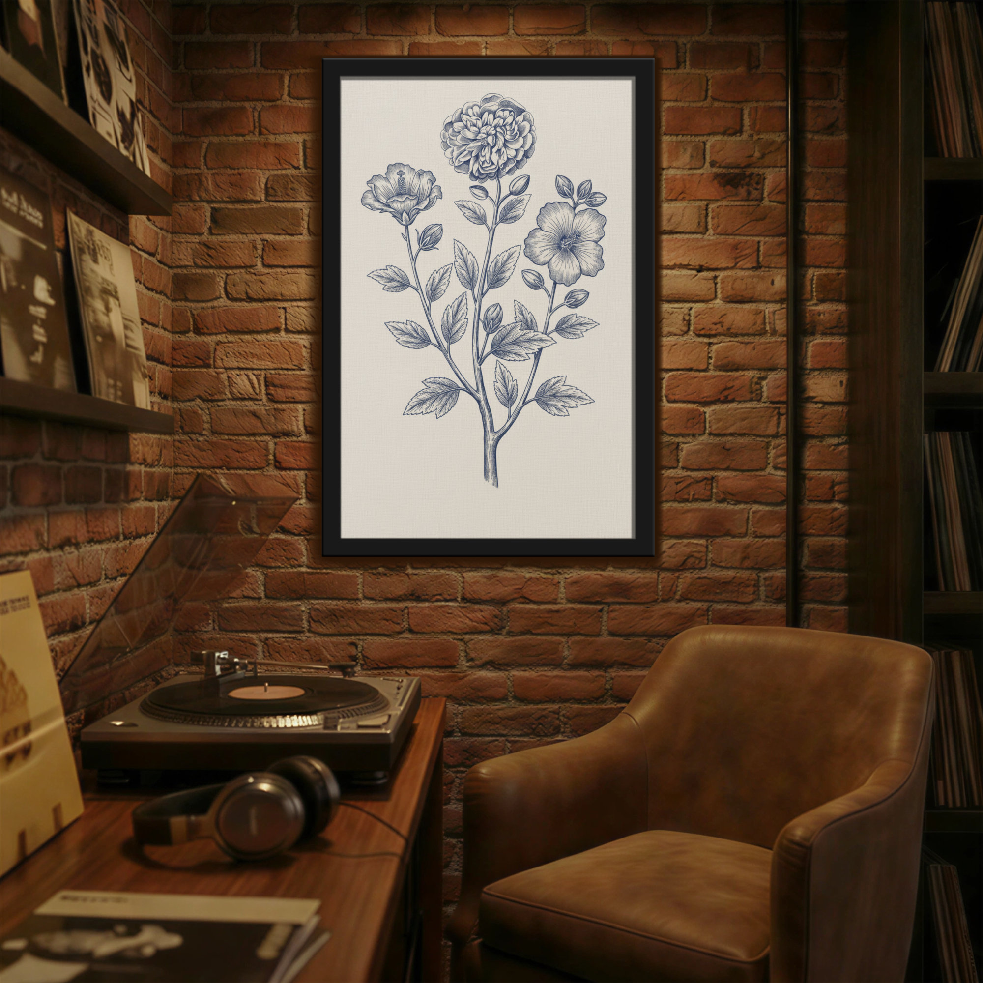 Winston Porter Plants & Flowers Floral Botanical Stem Design Print ...