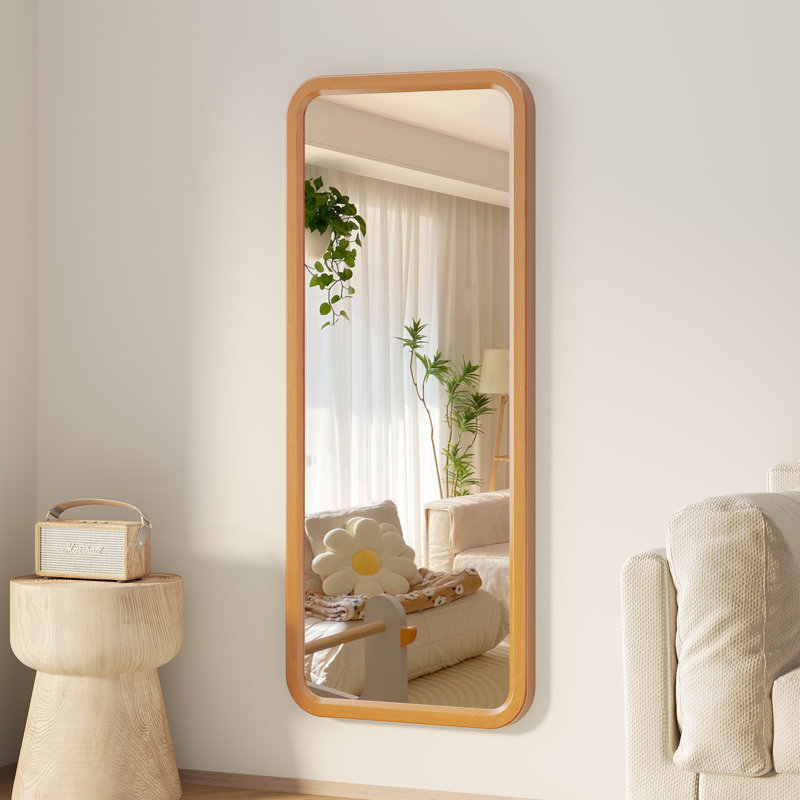 Ebern Designs Sherrelle Solid Wood Rectangle Mirror & Reviews | Wayfair
