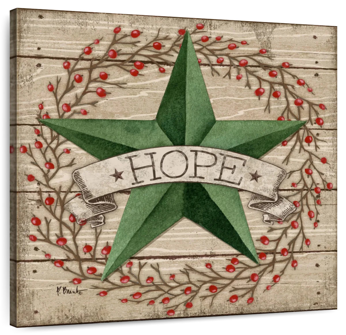Ebern Designs Tergel Barn Star With Berries II - Wayfair Canada