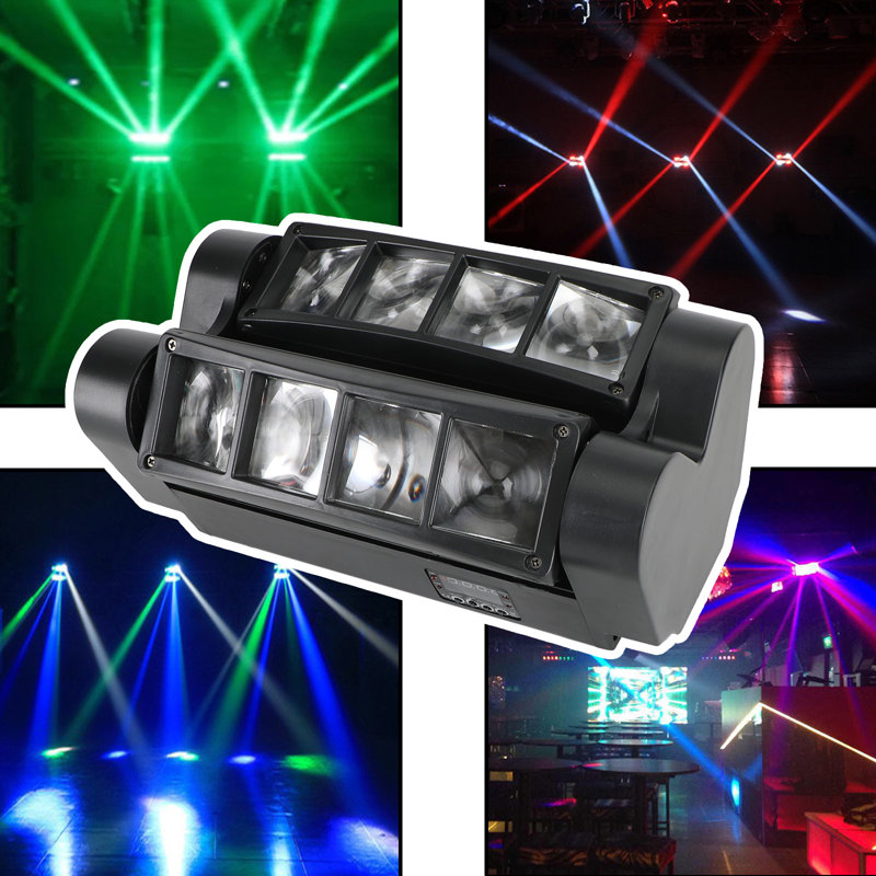 The Party Aisle™ 8LED Spider Moving Stage Lighting For Disco Party ...