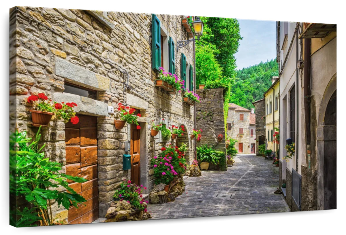 Ebern Designs Ravi Tuscan Town Street | Wayfair