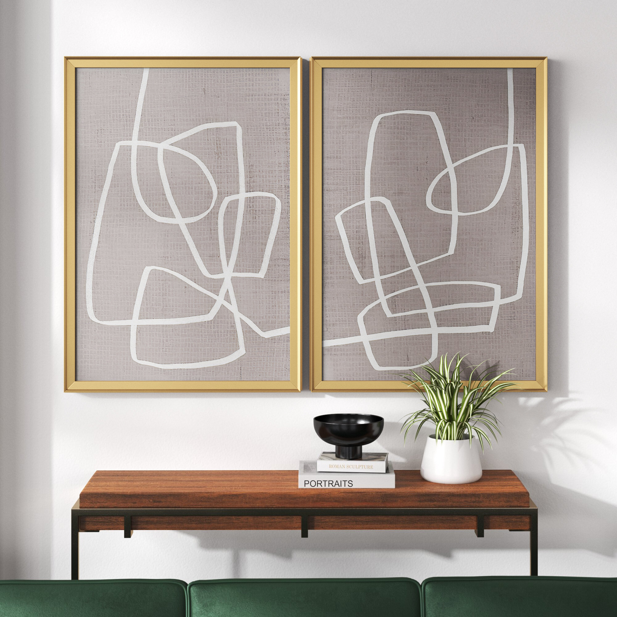 Wade Logan® " Linen Roundabout I " 2 - Pieces & Reviews | Wayfair