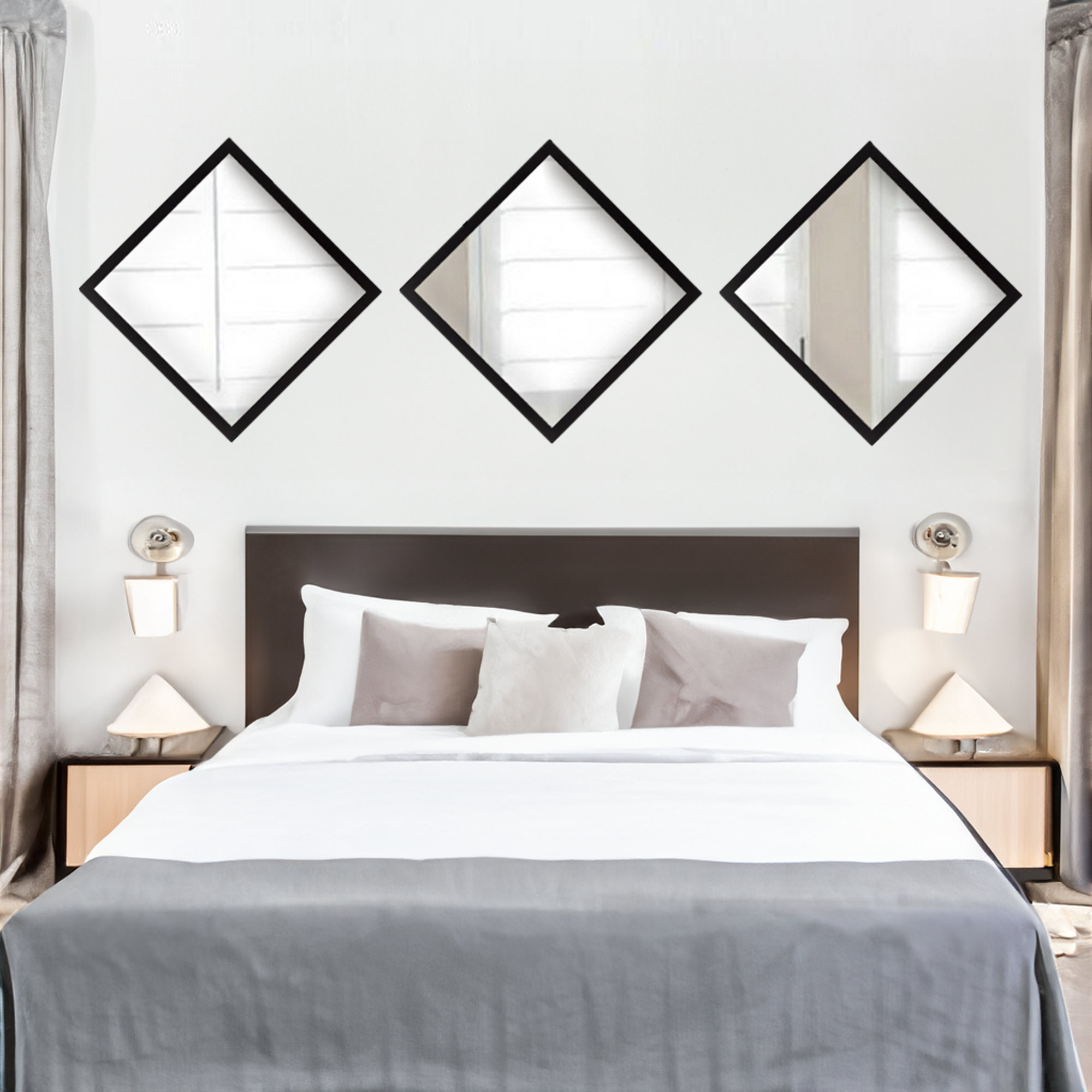 Latitude Run® 3 Pieces Square Mirror Set - Wayfair Canada