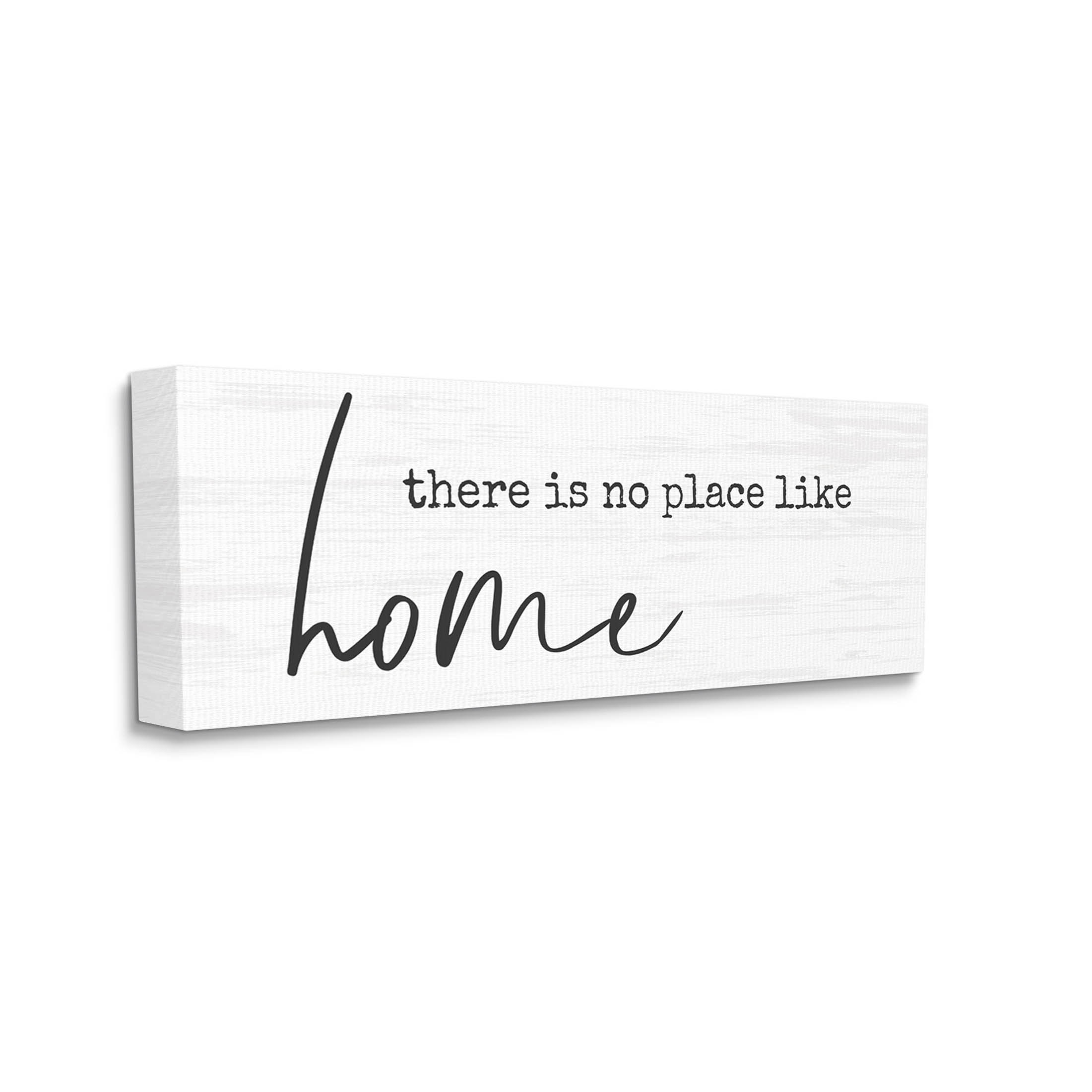 Stupell Industries No Place Like Home Phrase Canvas Wall Art By Anna ...