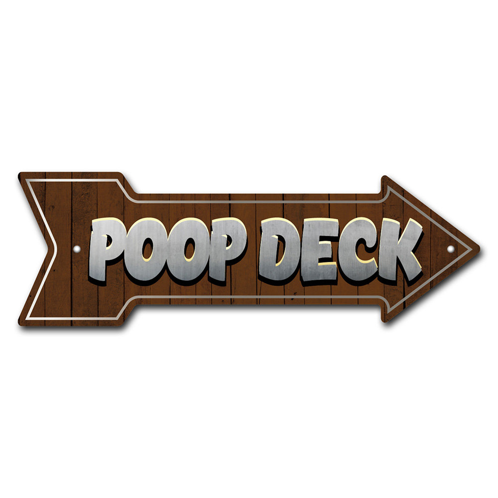 SignMission Removable-999663_Poop Deck Arrow Removable Decal Funny Home ...