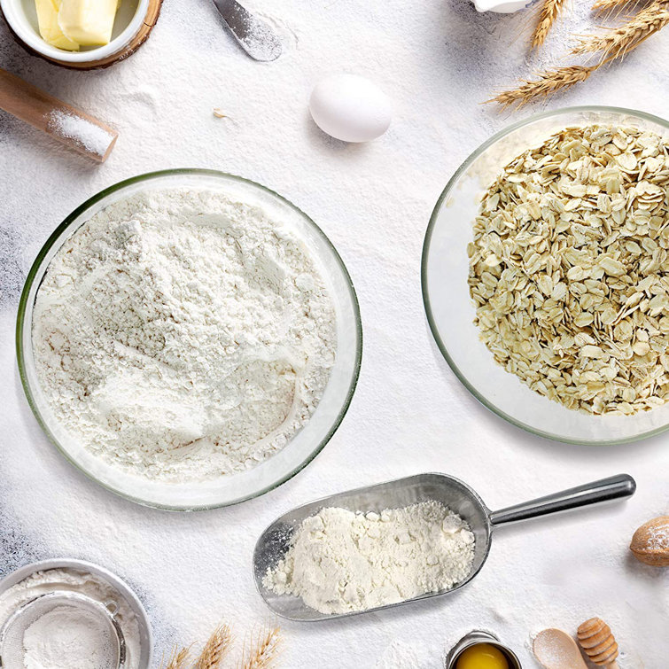 Urban Green Glass Jar With Bamboo Lids (2 Sets 100Oz) With Metal Scoop ...