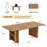 Ebern Designs Dining Table with Storage Shelves | Wayfair