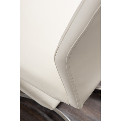 Bless international Wilhelm Faux Leather Chrome Feet 'Z' Leg Dining ...